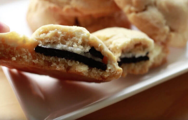 Hmm… Witte chocoladekoekjes met Oreo core