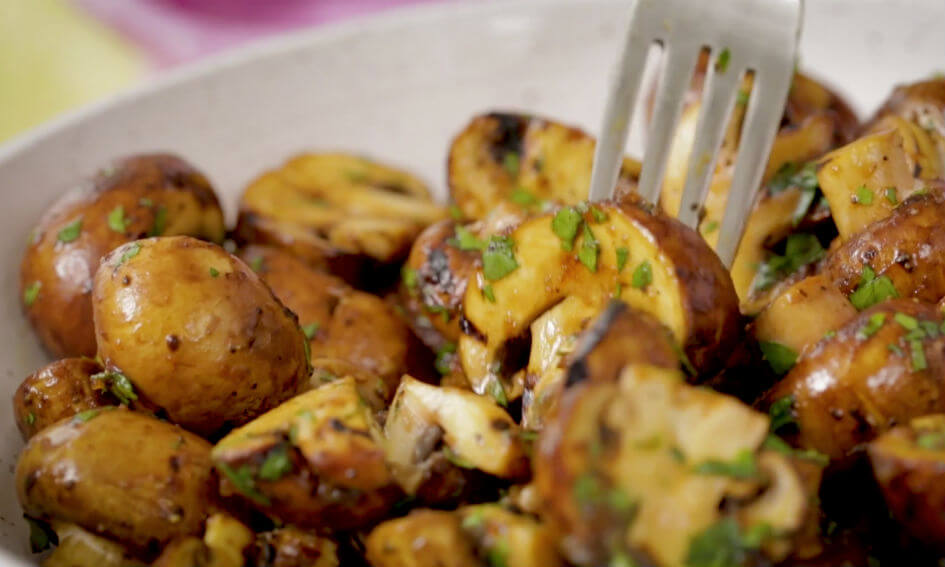 Recept: gegrilde knoflook-champignons