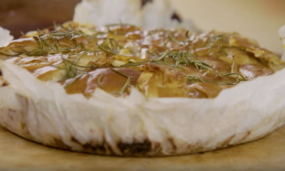 Recept: hartige taart van filodeeg met spinazie en feta