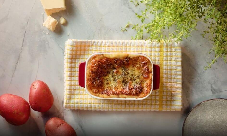 Recept: romige mozzarella-aardappelovenschotel