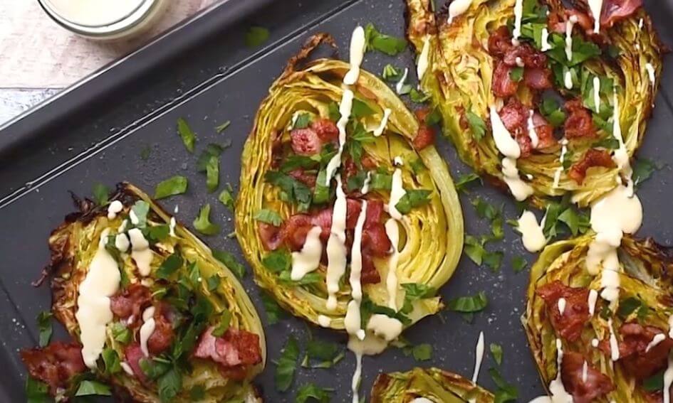 Recept: geroosterde kool met spekjes