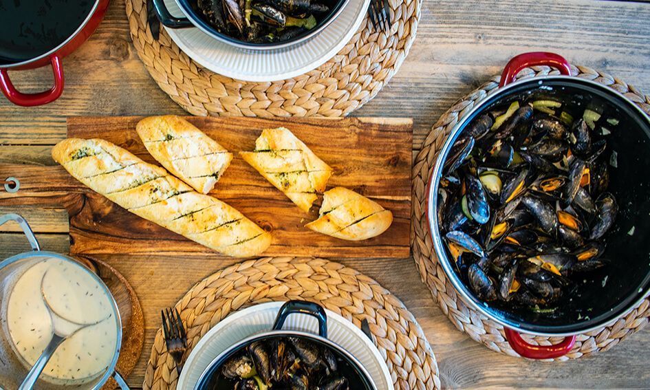 Recept: klassieke mosselen in witte wijnbouillon