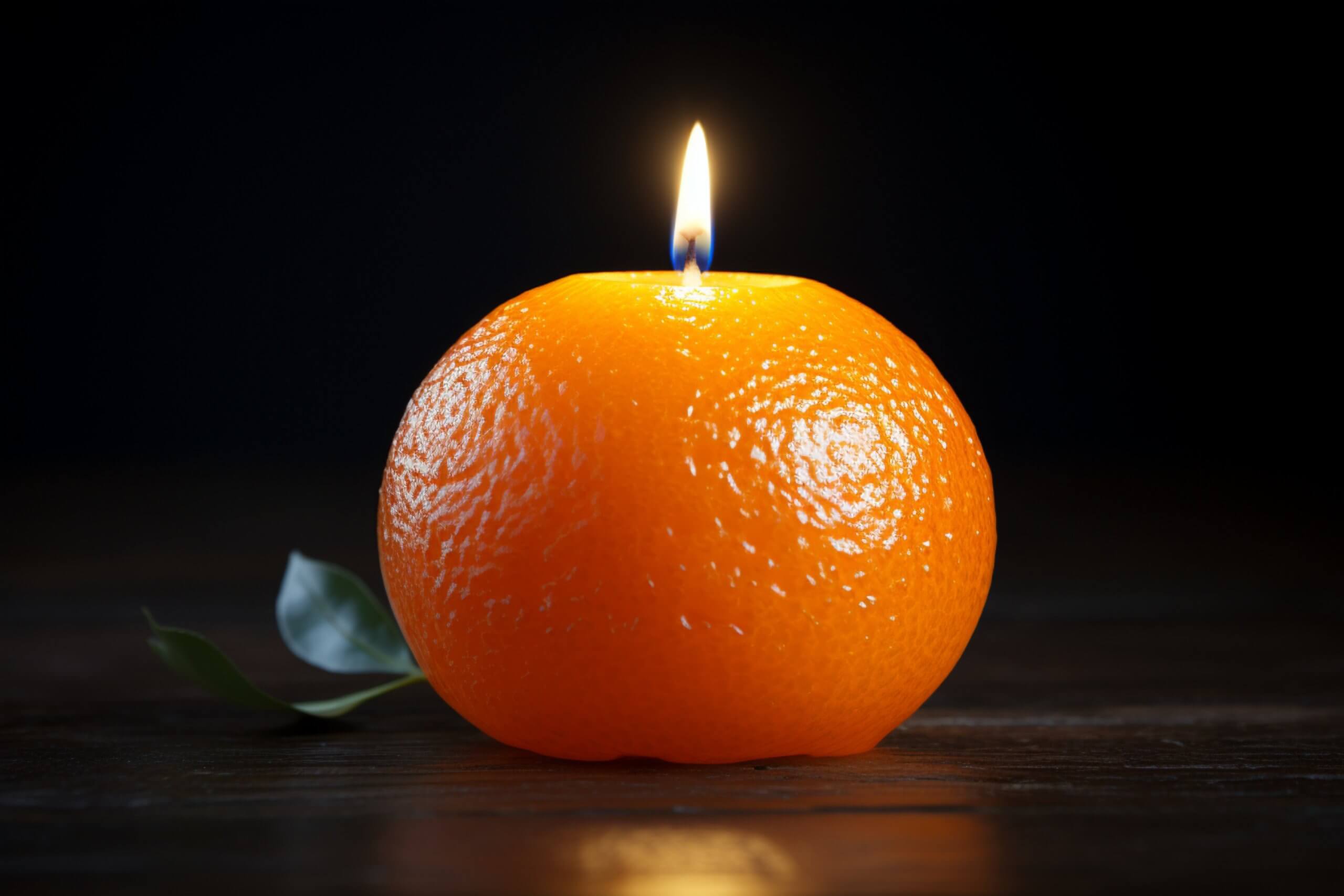 Huh? Zo maak je van een mandarijn een heerlijke geurkaars